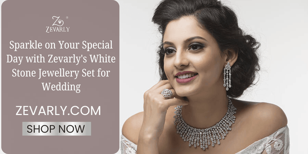 Sparkle on Your Special Day with White Stone Jewellery Set for Wedding ...